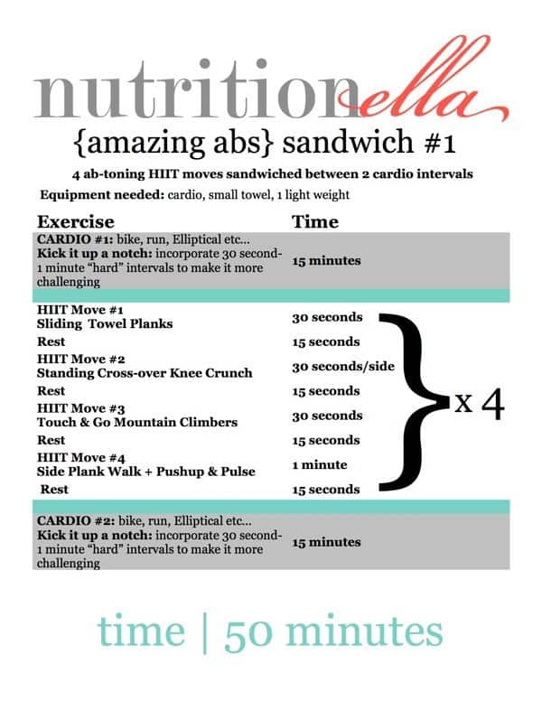 {amazing abs} sandwich workout #1 | ATE